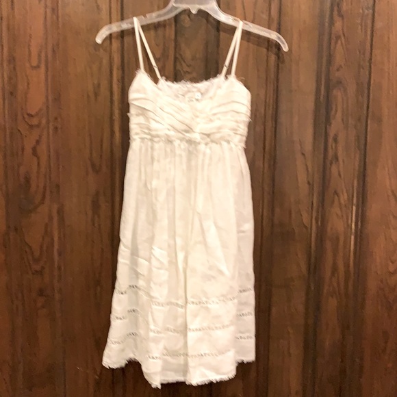 Studio M | Dresses | Studio M Off White Linen Dress With Accents | Poshmark